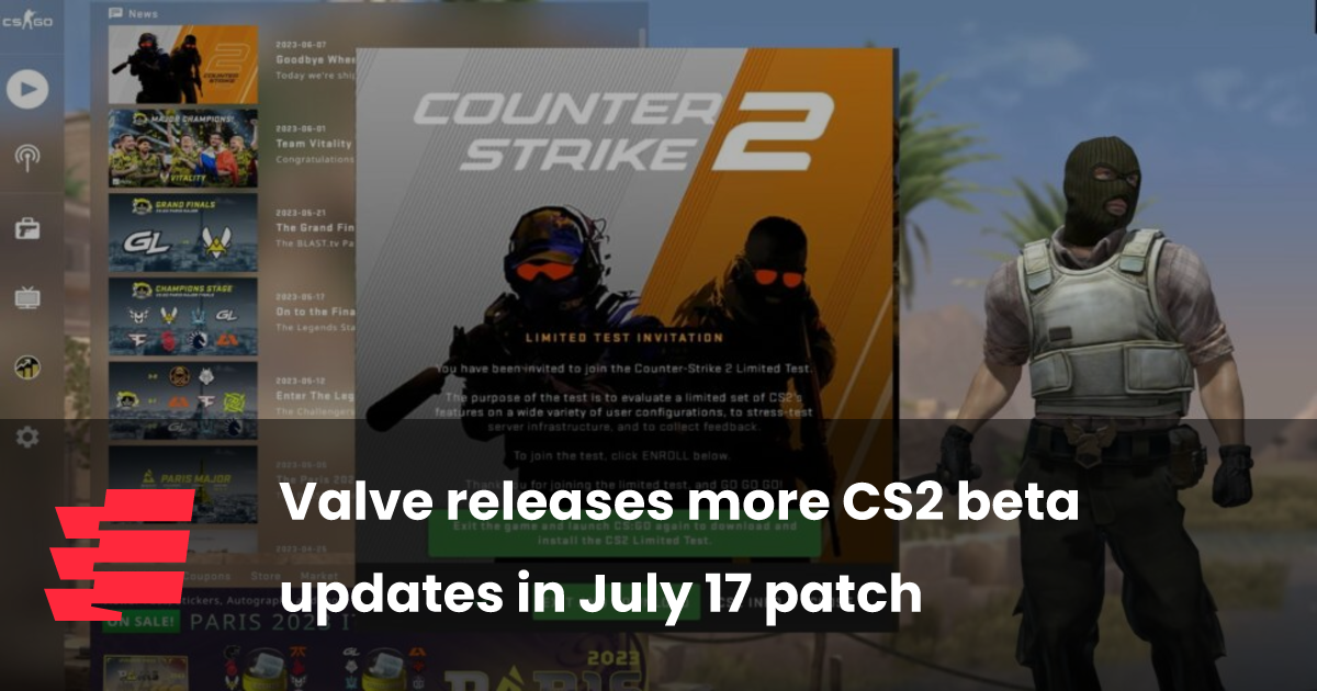 Valve releases more CS2 beta updates in July 17 patch | esports.gg